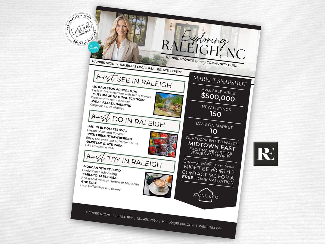 Local Neighborhood Flyer, Community Guide, Real Estate Marketing ...