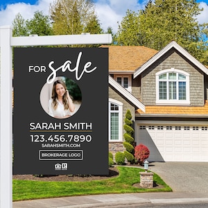 Real Estate Sign, Real Estate Listing Yard Sign, Custom for Sale, Agent ...