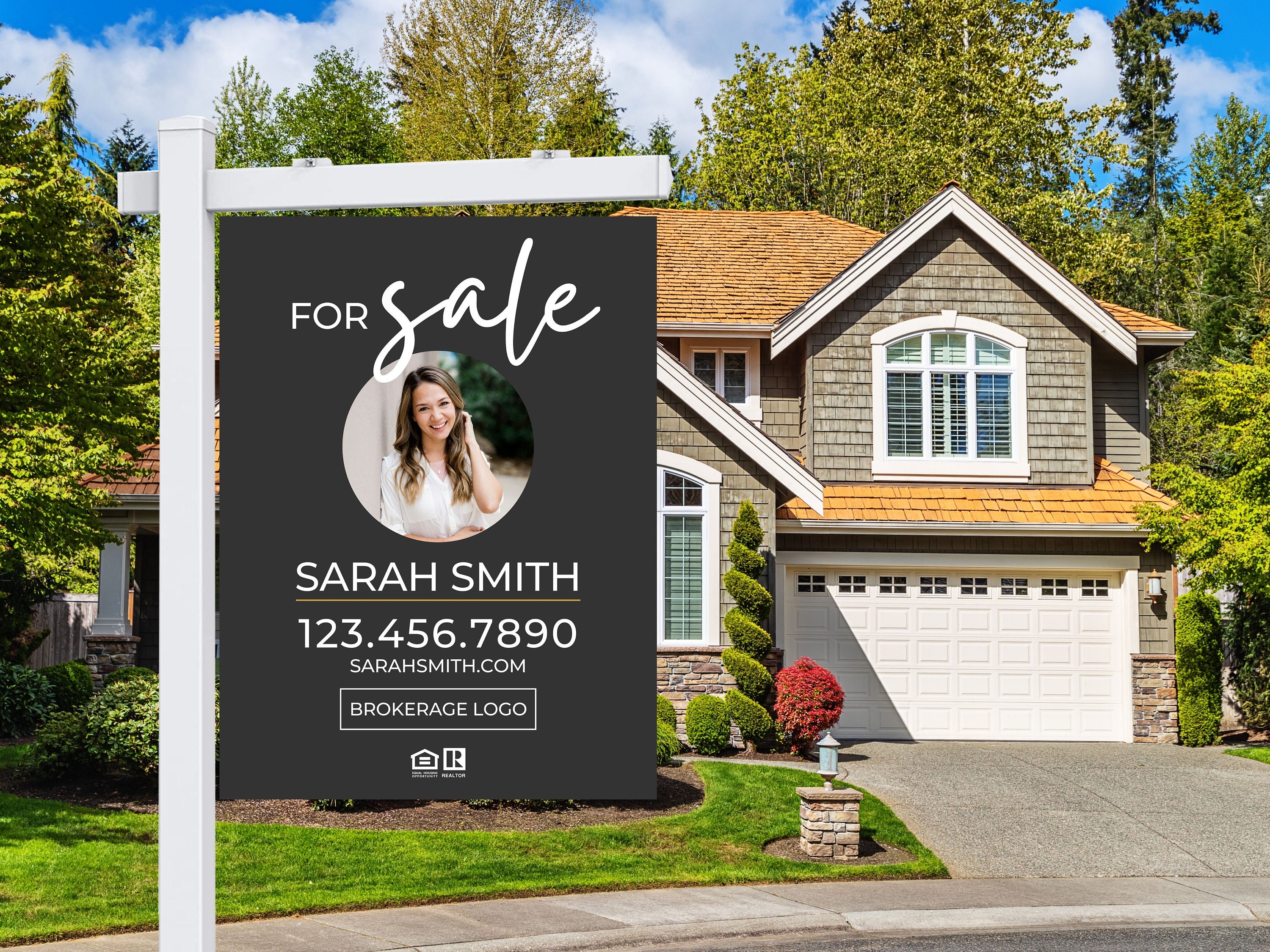 Real Estate Sign Real Estate Listing Yard Sign Custom for - Etsy