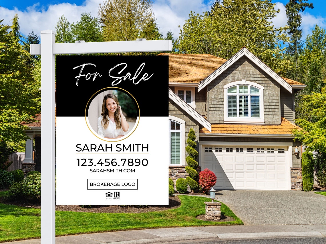 Real Estate Sign for Sale Sign Custom Sign Modern for Sale - Etsy