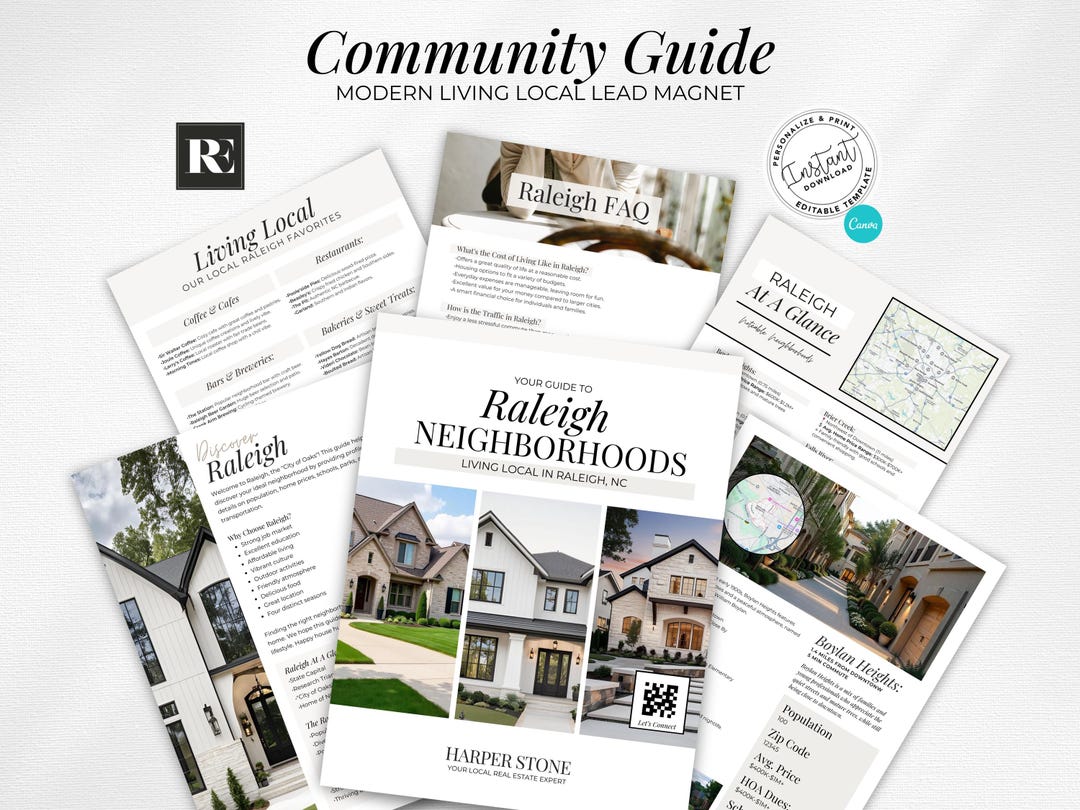 Real Estate Neighborhood Guide, Community Guide, Local Guide Template ...