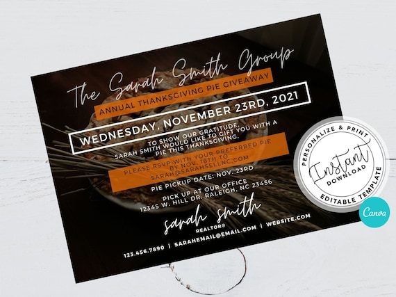 Real Estate Pie Giveaway Realtor Pie Gift Realtor | Etsy