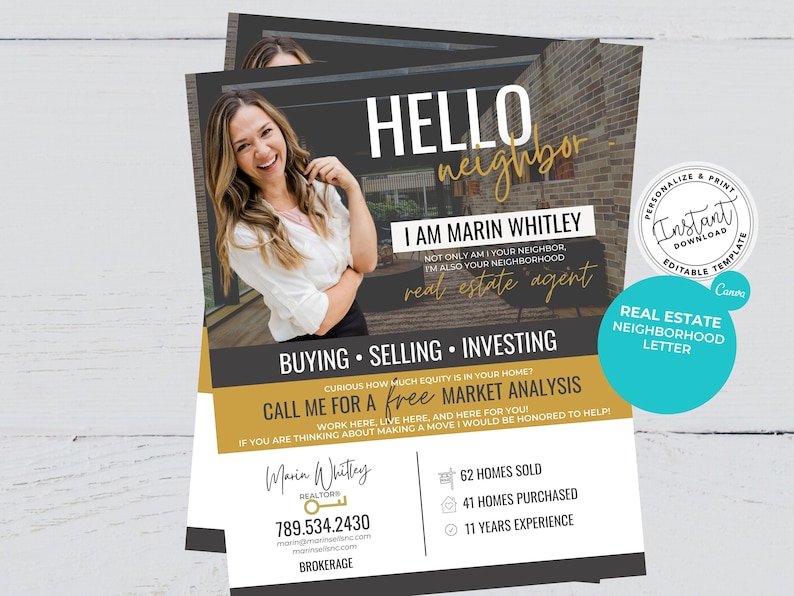 Real Estate Marketing Real Estate Canva Template Realtor - Etsy