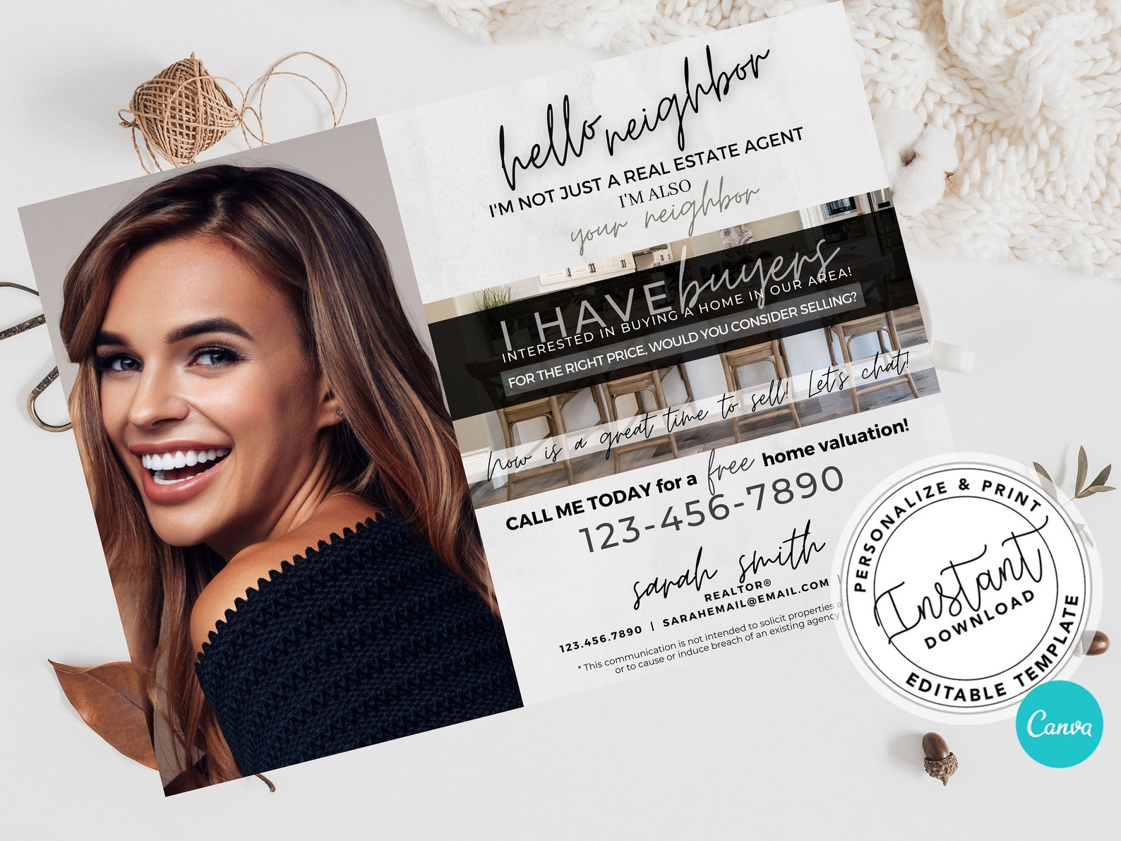 Real Estate Postcard Hello Neighbor Card I Have Buyers Card - Etsy