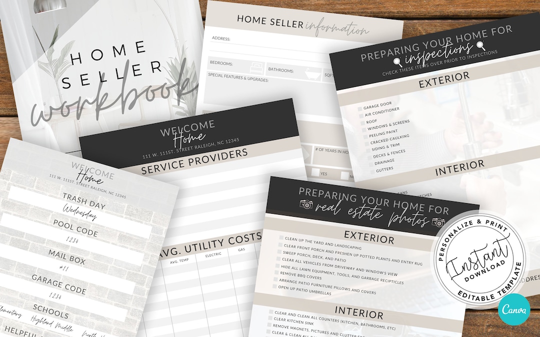 Home Seller Workbook, Seller Questionnaire, Real Estate Marketing, Real ...