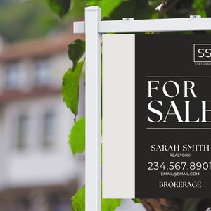 Real Estate Yard Sign, for Sale Yard Sign, Real Estate Marketing, Canva ...