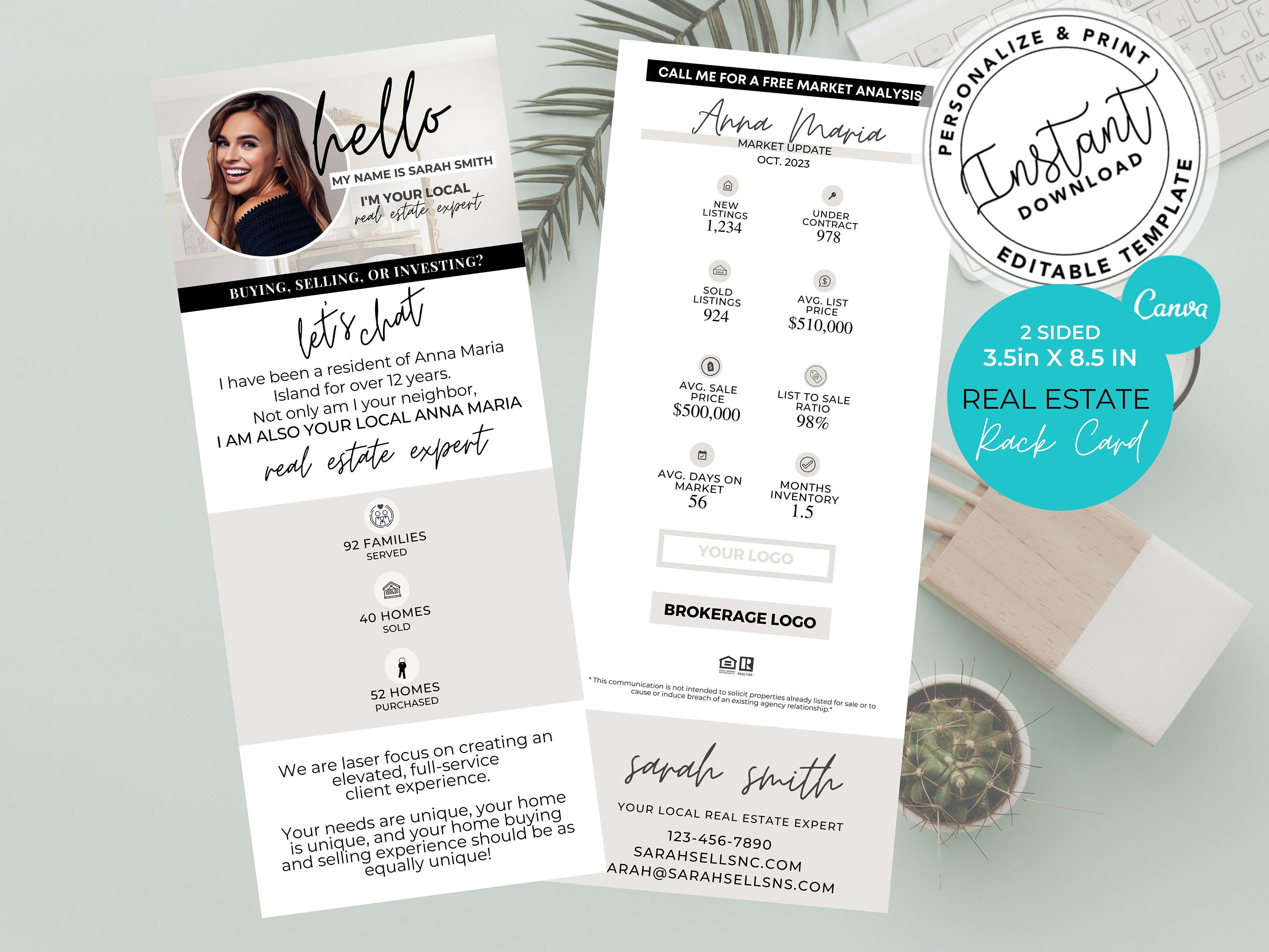 Real Estate Rack Card Real Estate Listing Specialist Real - Etsy