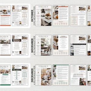 2025 Real Estate Newsletter Template Bundle Canva Templates Bundle Year ...