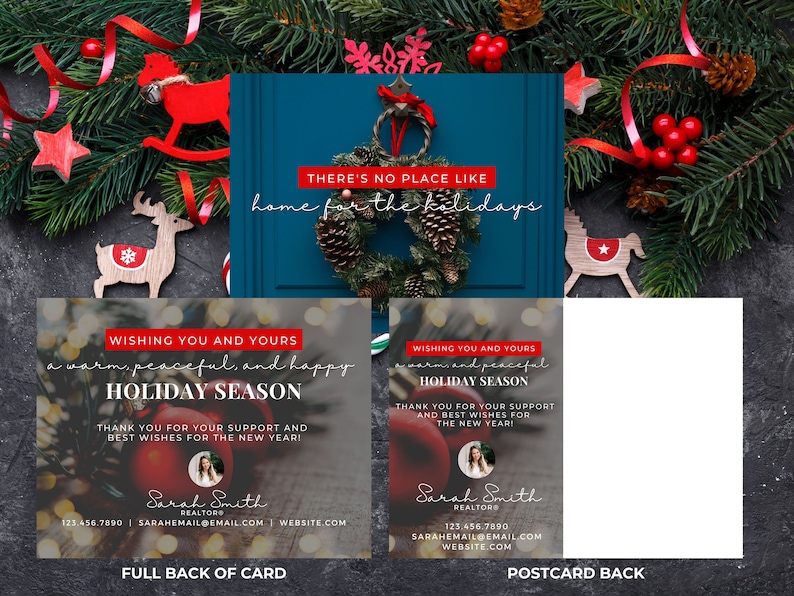 Canva Editable Christmas Card Template Entrepreneur Holiday - Etsy