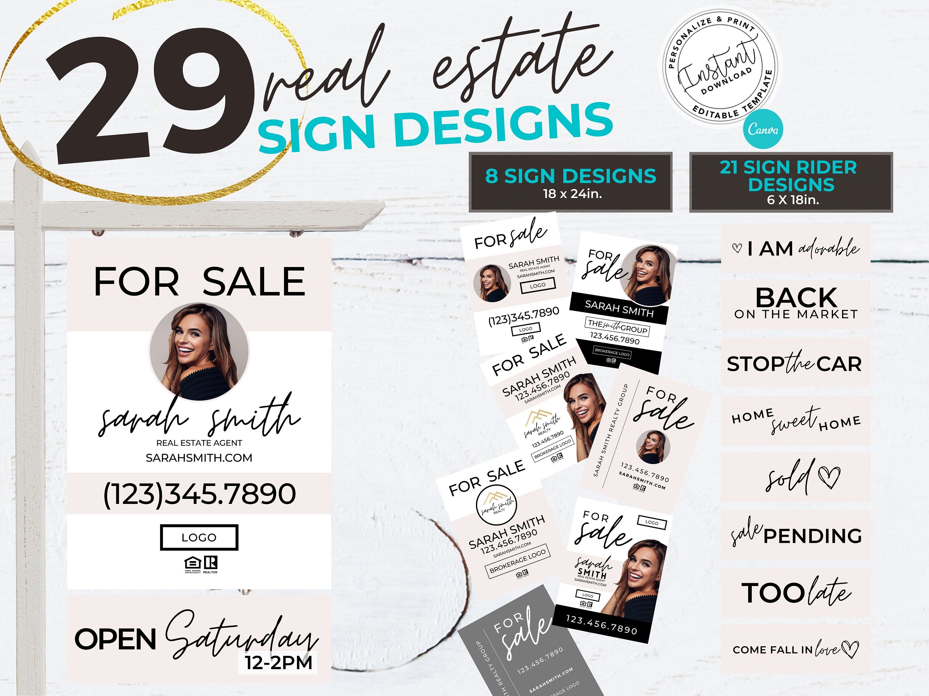 Real Estate Sign, Real Estate Listing Yard Sign, Property Sign, for ...