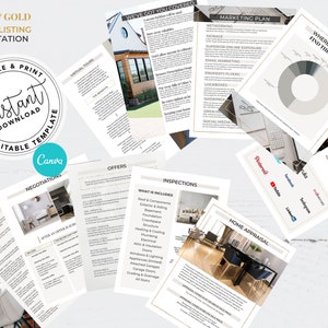 Real Estate Home Seller and Buyer Guide, Real Estate Marketing, Gold ...