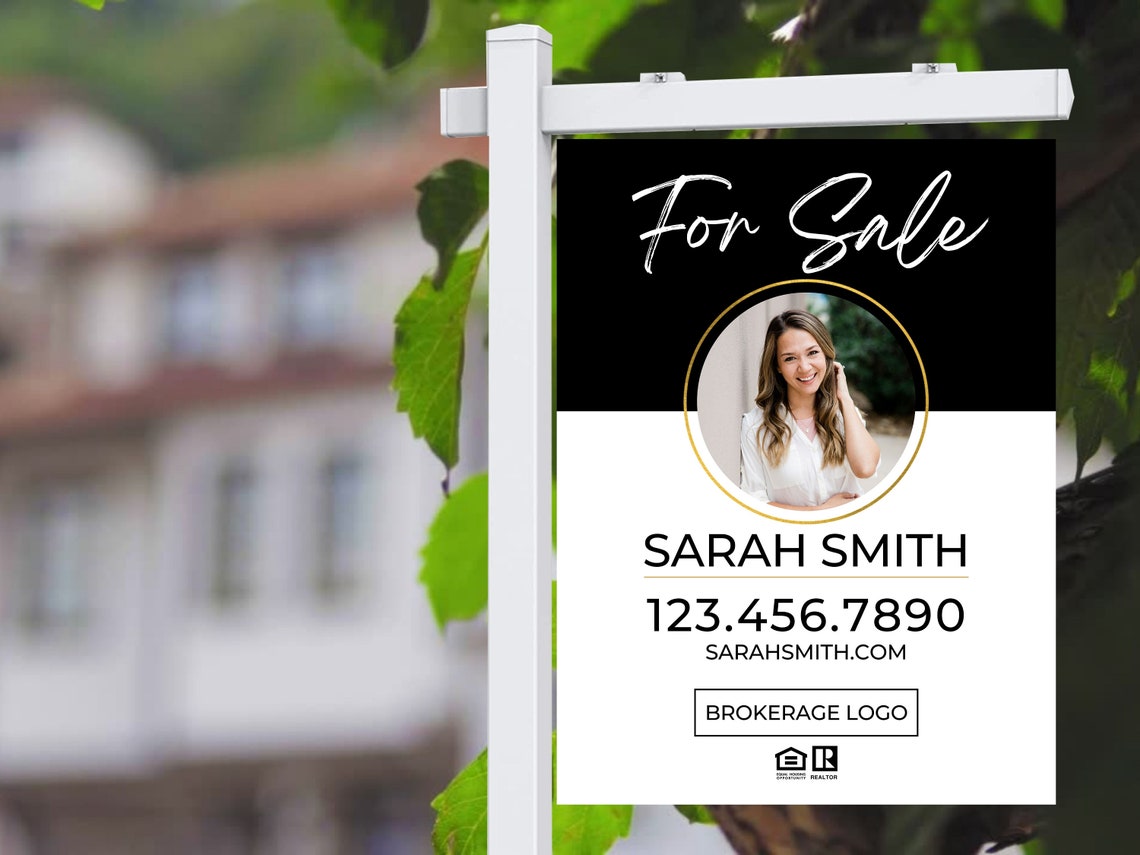 Real Estate Sign for Sale Sign Custom Sign Modern for Sale - Etsy