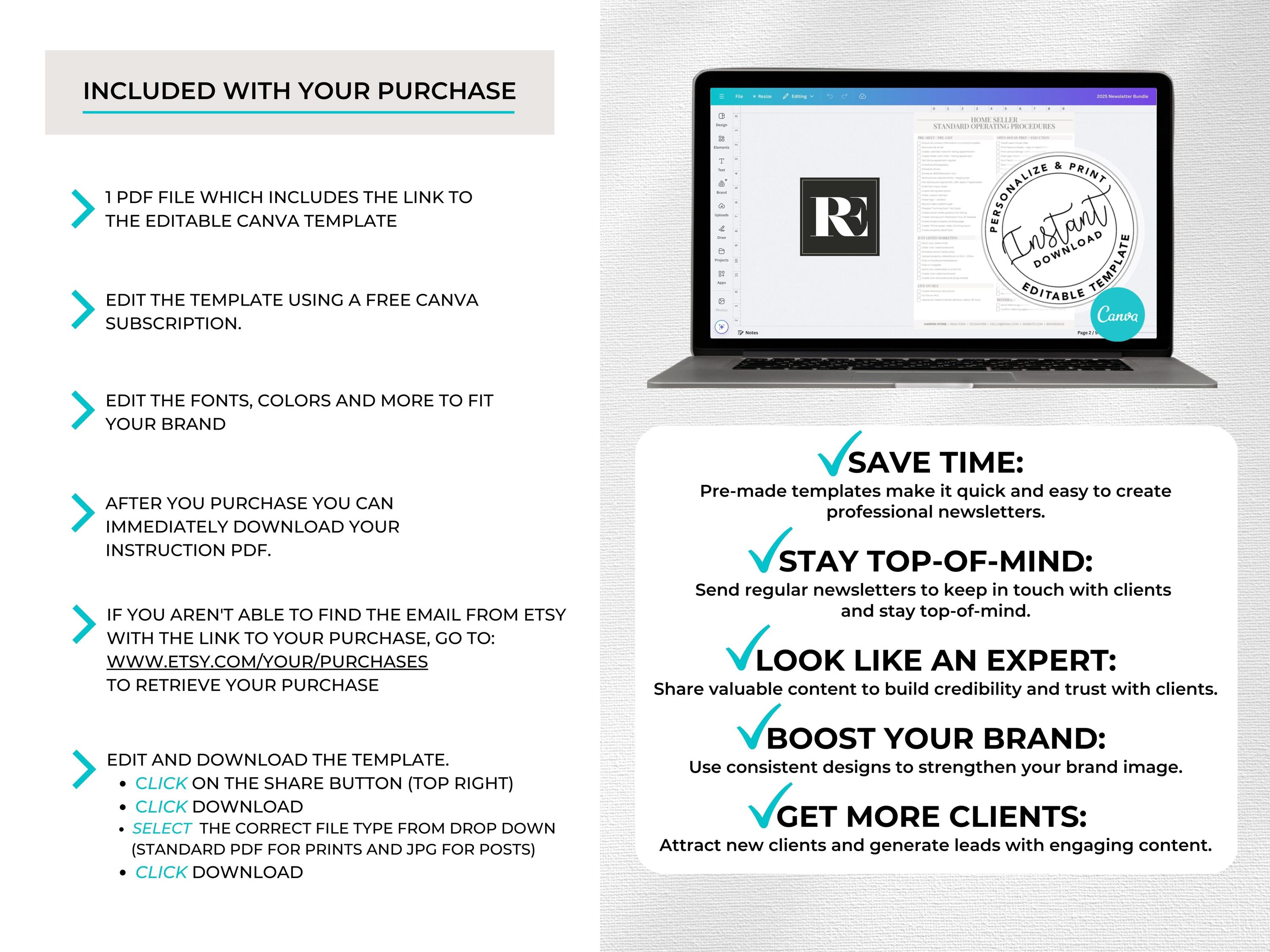 Real Estate Listing Management Checklist, Agent SOP, Home Buyer ...