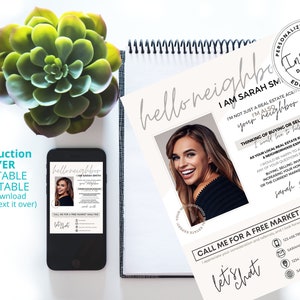 Real Estate Introduction Flyer Hello Neighbor Letter Real - Etsy