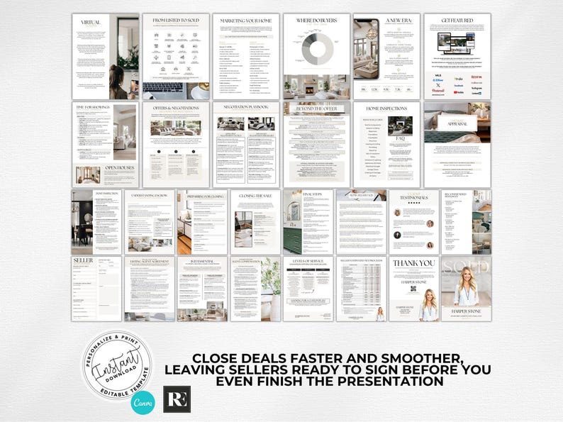 Listing Presentation, Real Estate Marketing,customizable Home Seller ...
