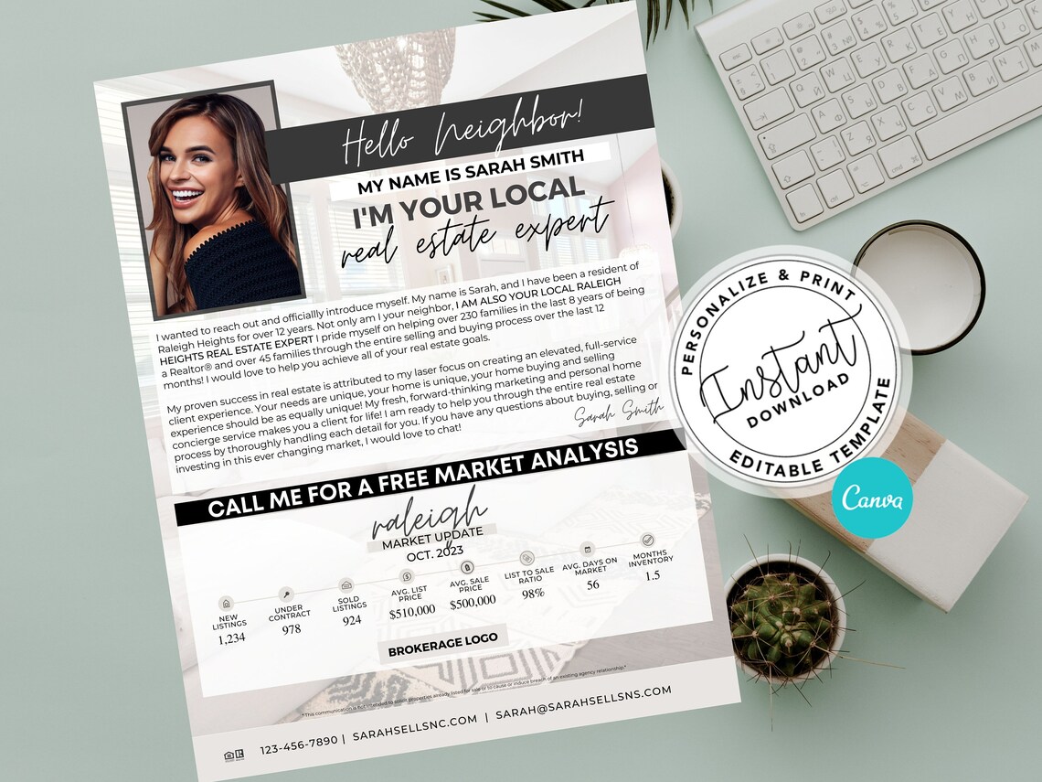 Real Estate Agent Introduction Letter Real Estate Template - Etsy