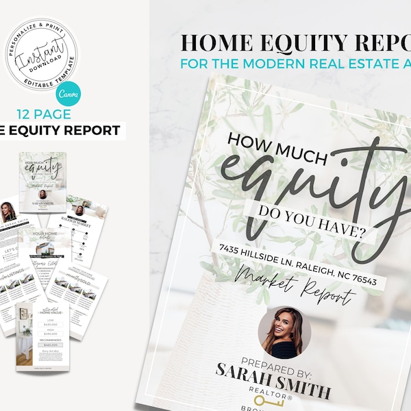 Home Equity Report Template - Etsy