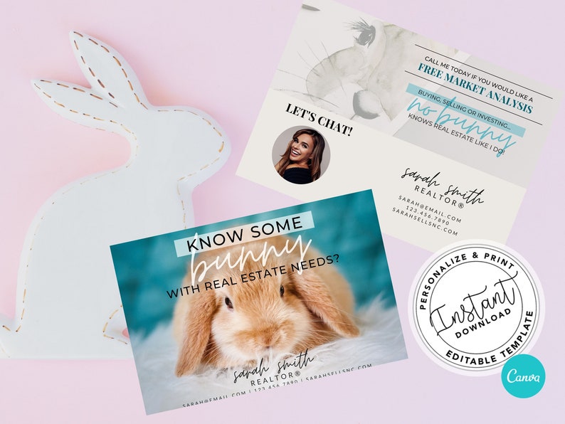 Realtor Spring Postcard Real Estate Easter Postcard Real - Etsy