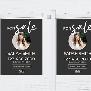 Real Estate Sign, Real Estate Listing Yard Sign, Custom for Sale, Agent ...