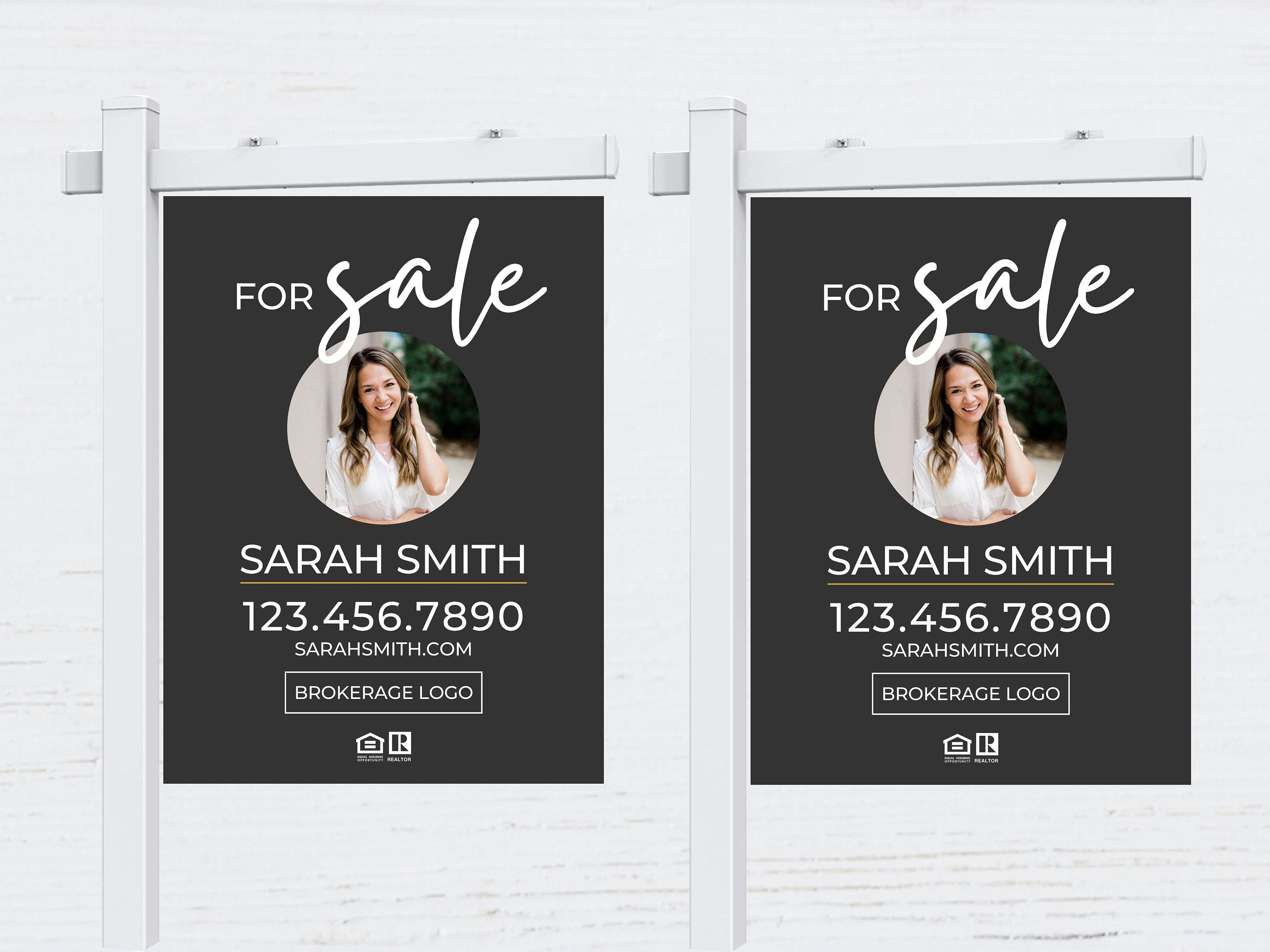Real Estate Sign, Real Estate Listing Yard Sign, Custom for Sale, Agent ...