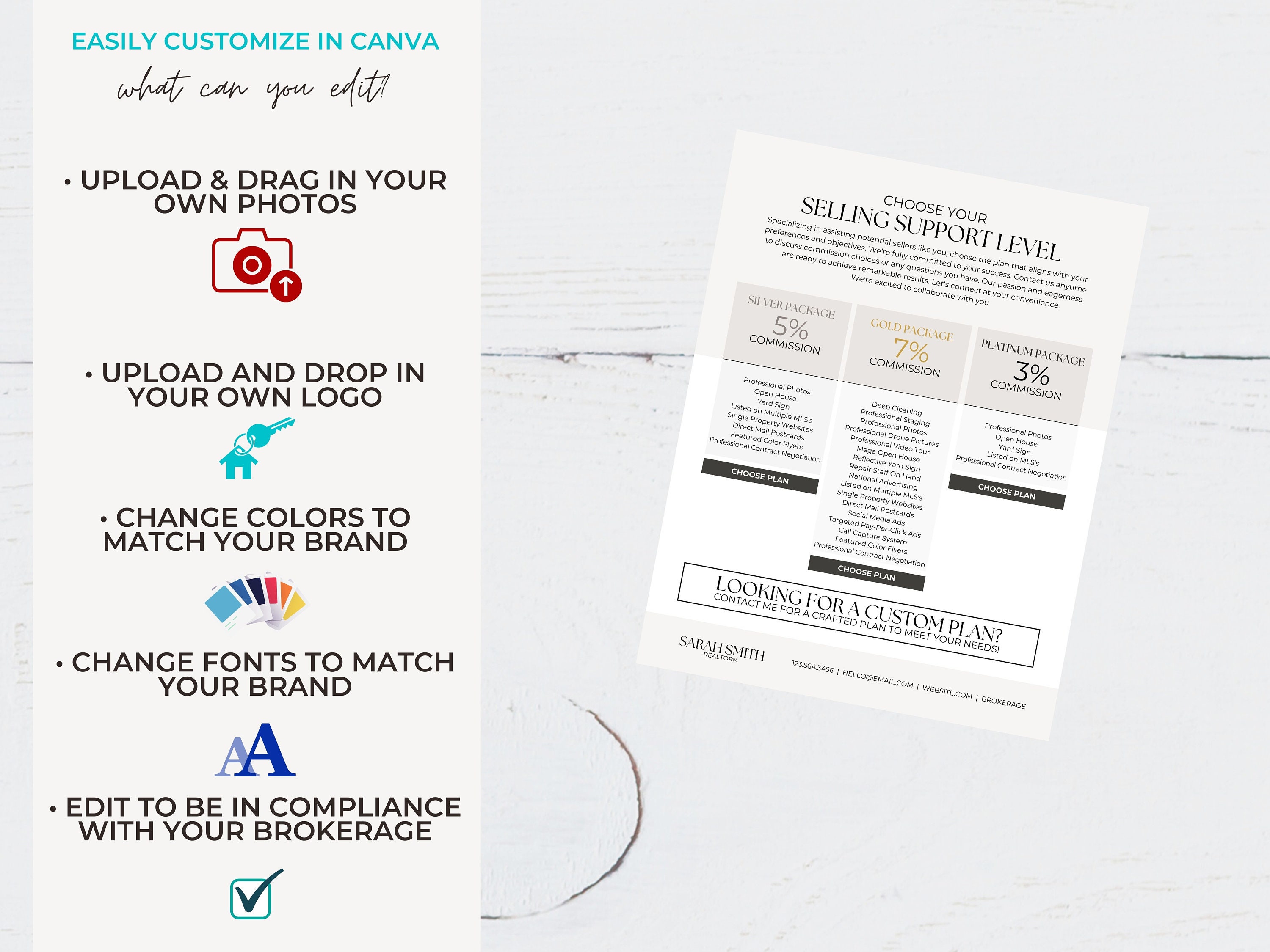 Real Estate Commission Sheet Template, Real Estate Marketing, Listing ...