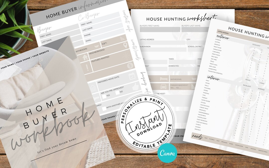 Home Buyer Information Sheet, Home Buyer Questionnaire, House Hunting ...