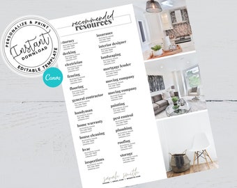 Vendor List Template - Etsy