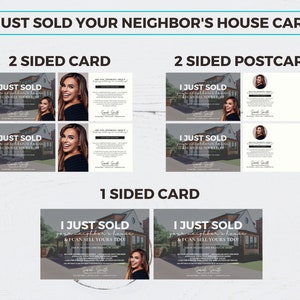 Real Estate Postcards, Sold Your Neighbors House Card, Agent Farming ...