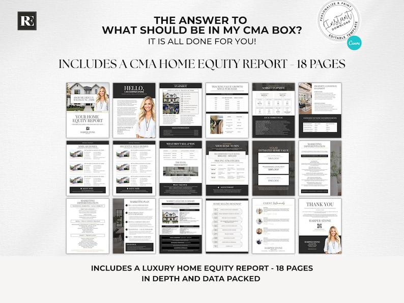 CMA Kit for Real Estate, Real Estate CMA, Listing Presentation Home ...