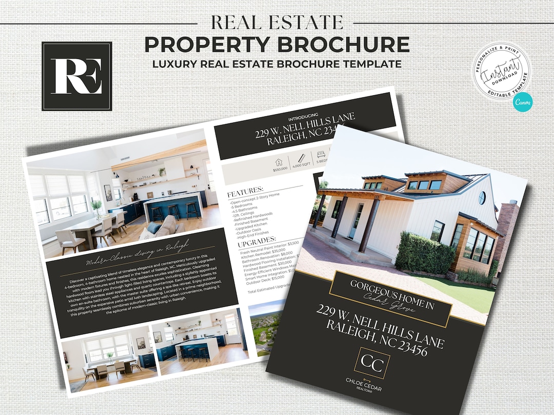 Luxury Real Estate Brochure, Real Estate Flyer, Real Estate Marketing ...