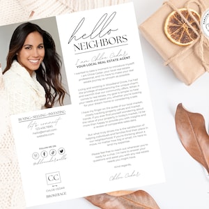 Real Estate Introduction Flyer, Hello Neighbor Letter, Real Estate ...