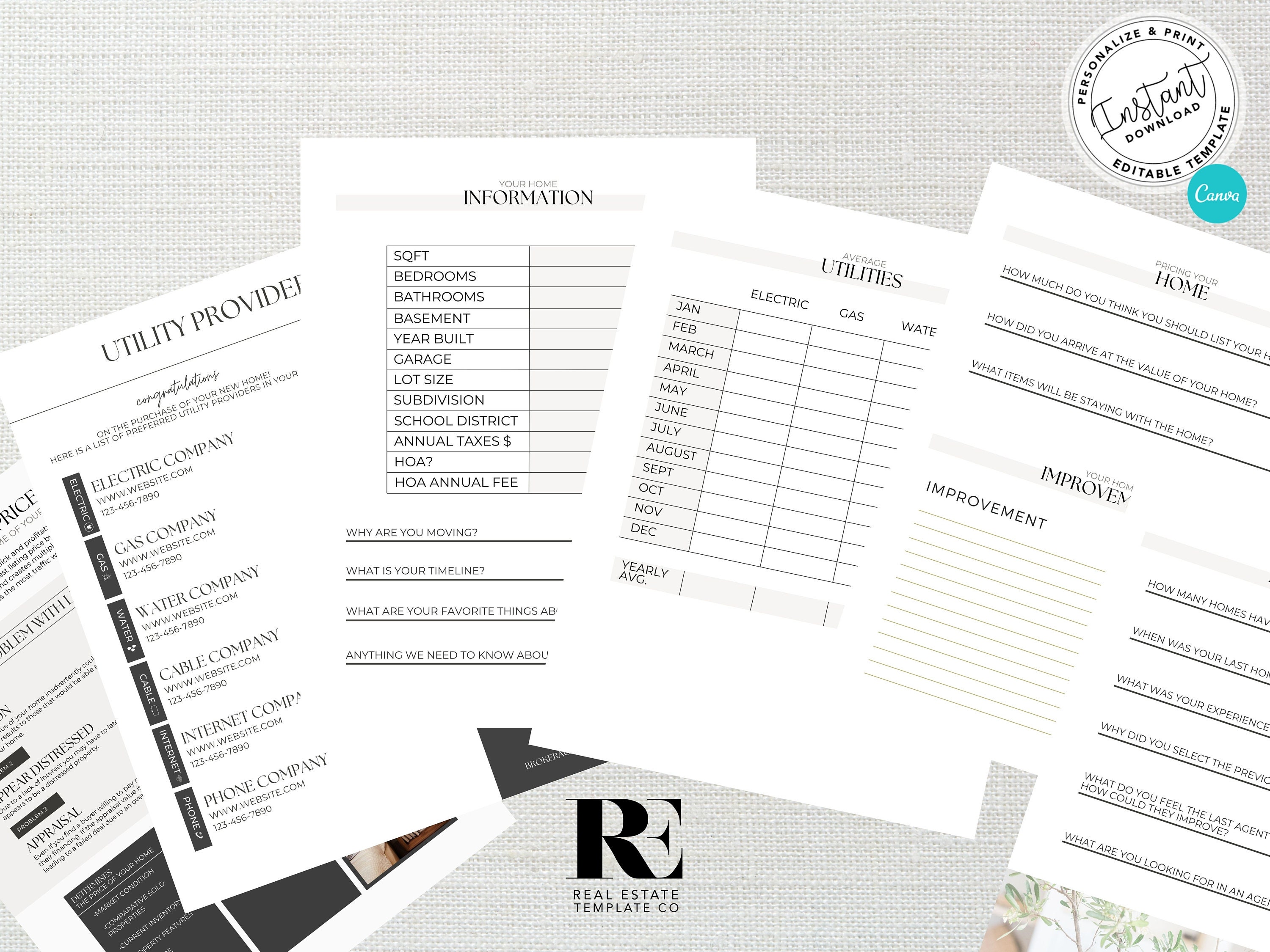 Seller Pre-listing Presentation, Real Estate Template, Real Estate ...