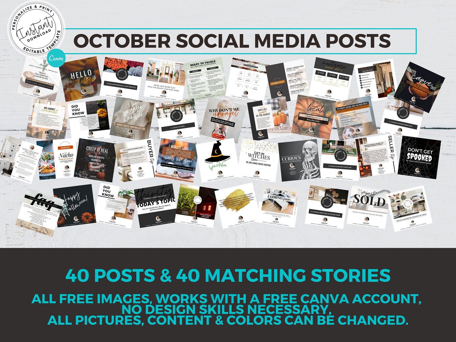Real Estate October Social Media Post, Real Estate Marketing, Facebook ...