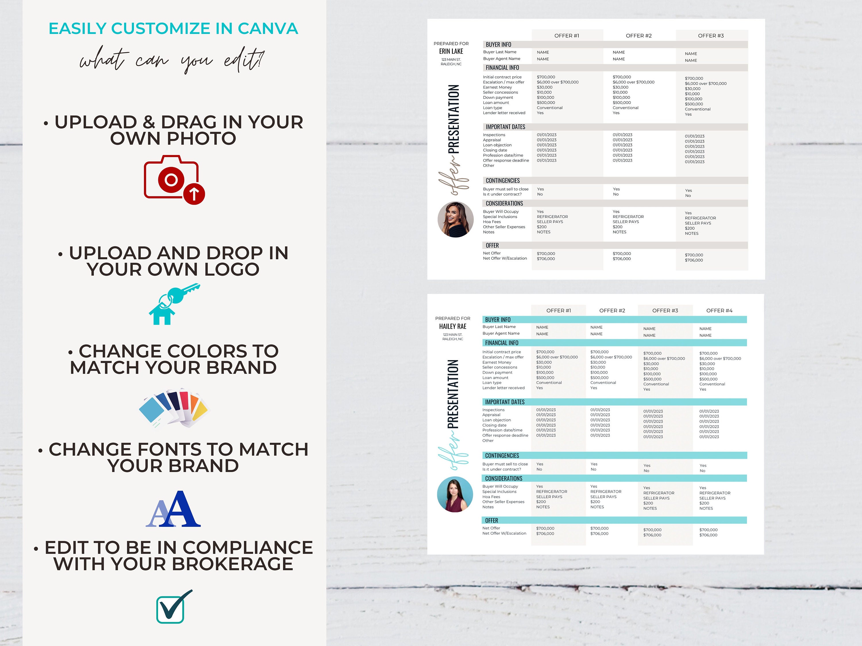 Multiple Offer Presentation Real Estate Marketing Offer - Etsy