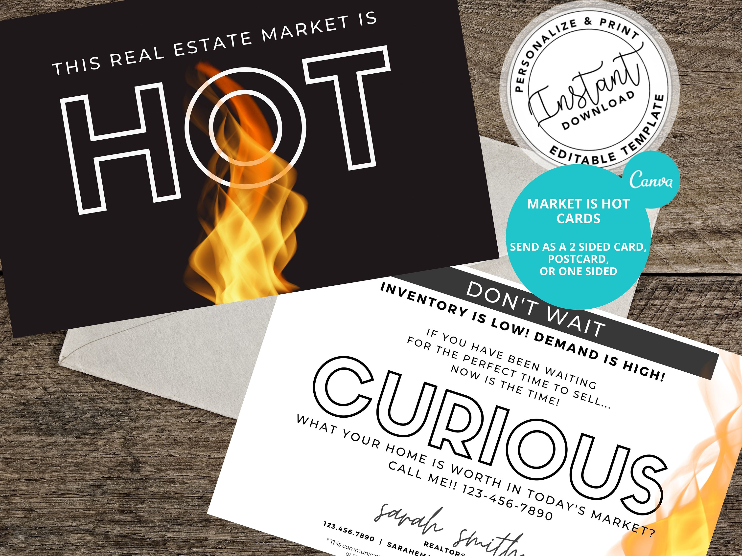 This Real Estate Market is Hot Card Low Inventory Postcard - Etsy