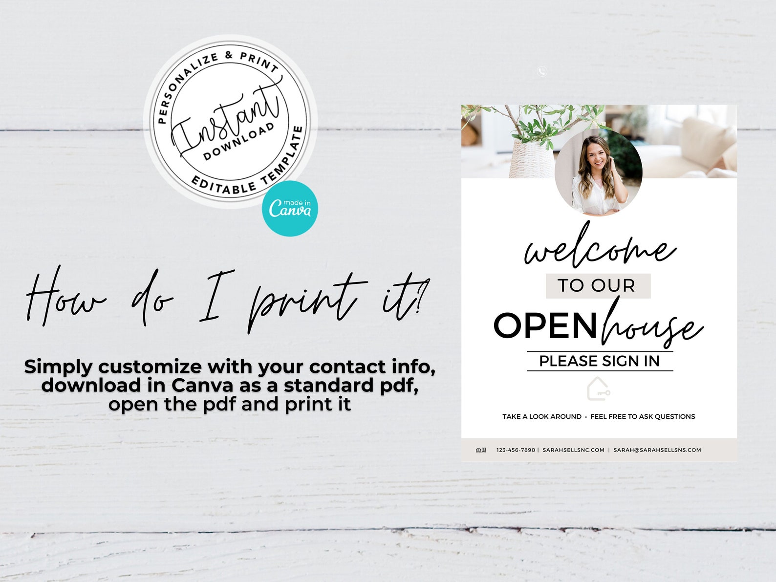 Printable Open House Welcome Sign Real Estate Marketing Open - Etsy