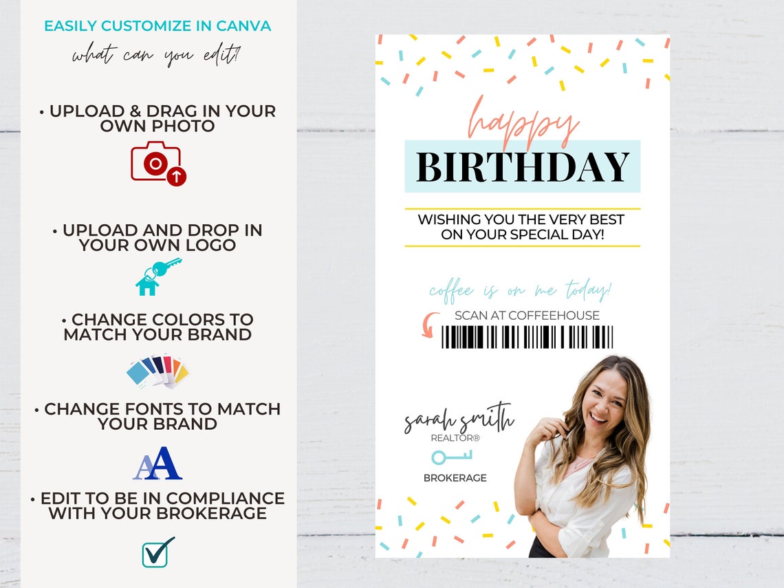 Real Estate Birthday Text Message, Happy Birthday Card, Real Estate ...