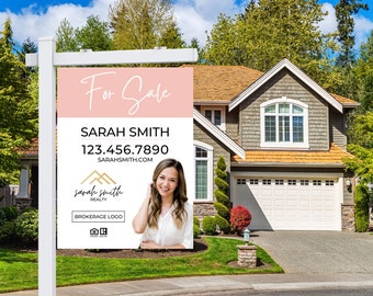 Minimalist Real Estate Sign, for Sale, Listing Yard Sign, Custom for ...