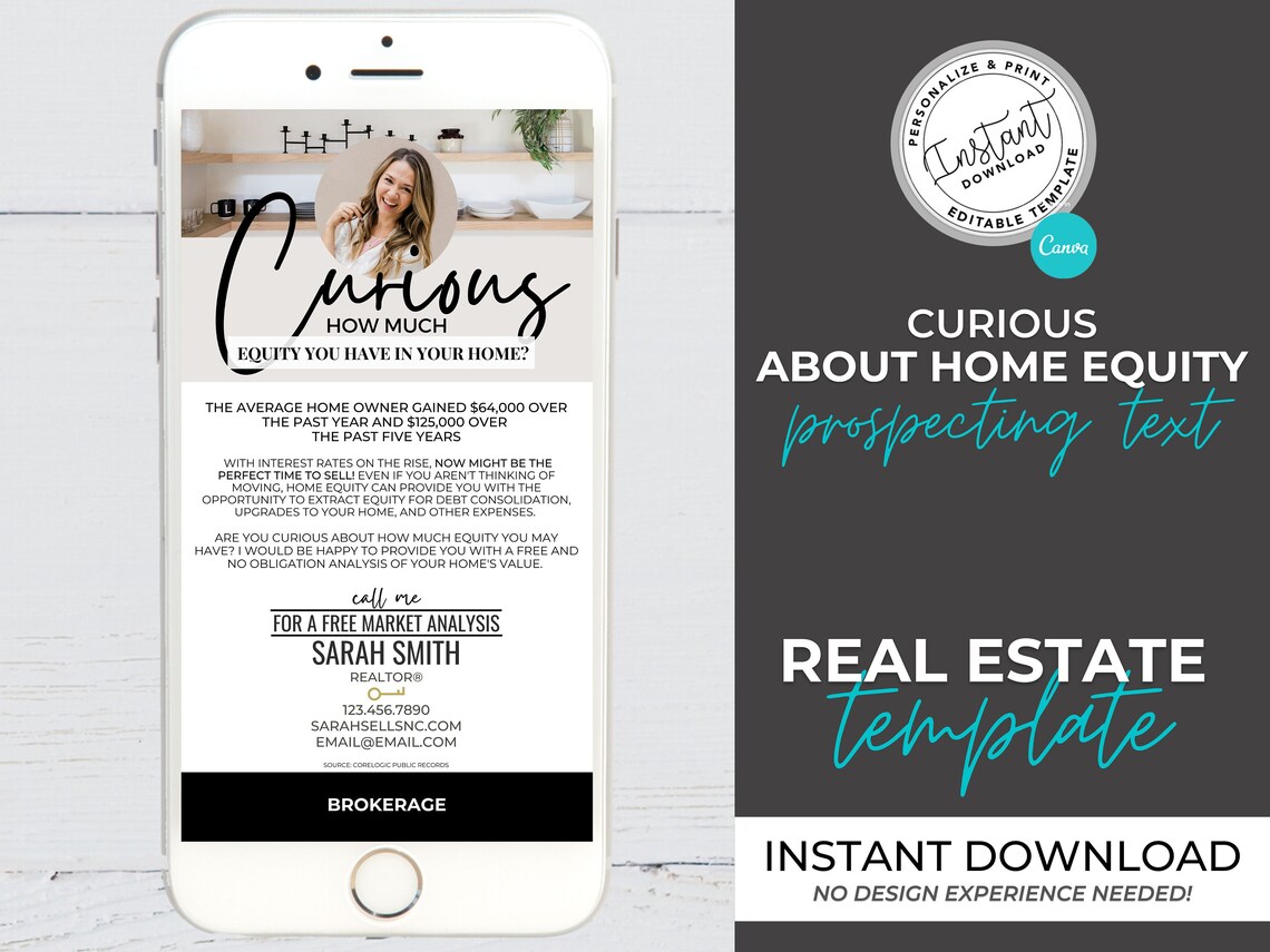 Prospecting Text Message Textable Real Estate Card Home - Etsy