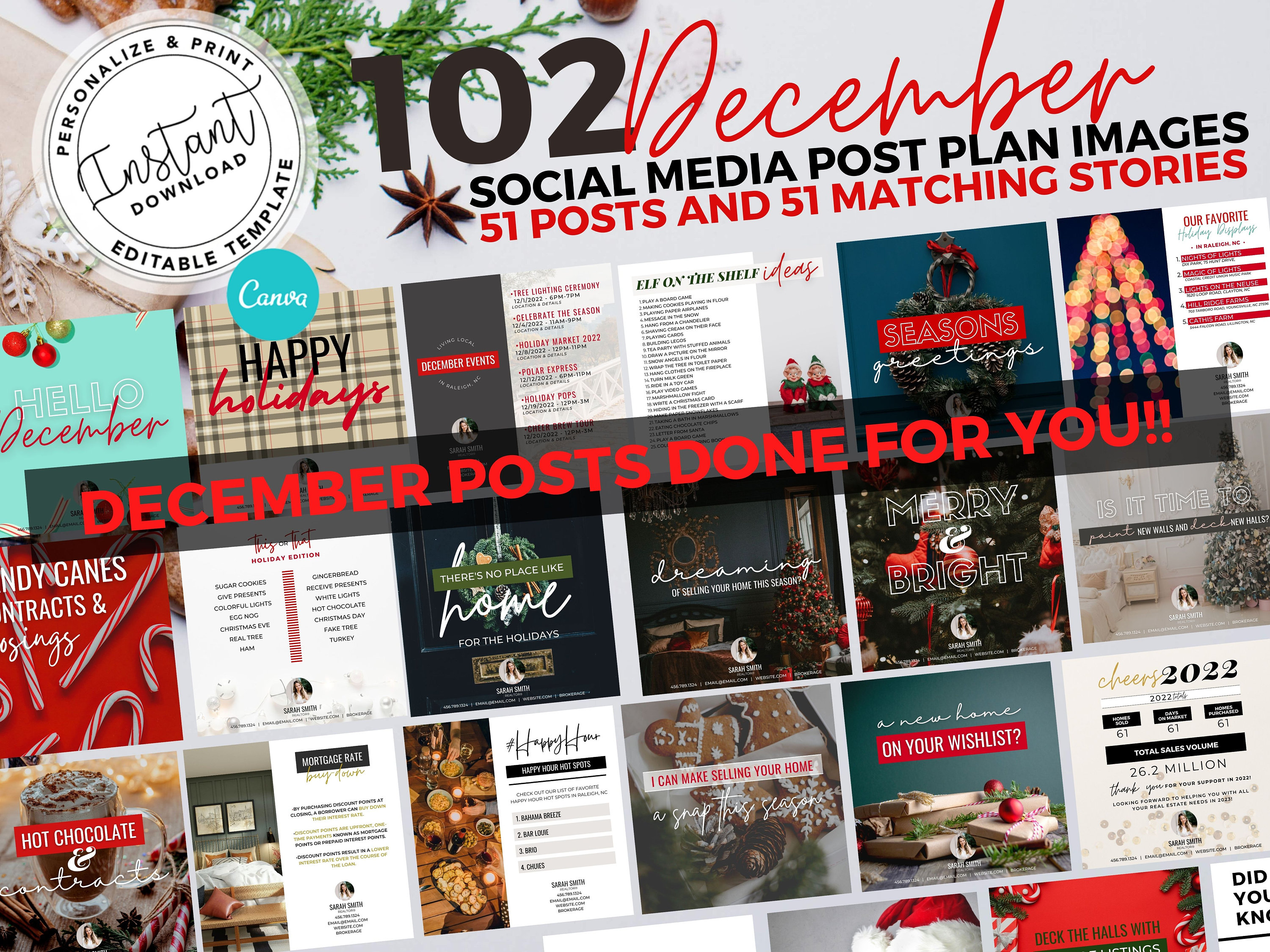 Real Estate December Social Media Post, Real Estate Marketing ...