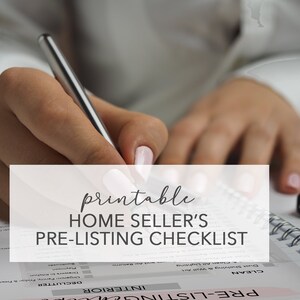 Real Estate Home Selling Checklist, Printable Pre Listing Checklist, Agent Home Seller Checklist ...