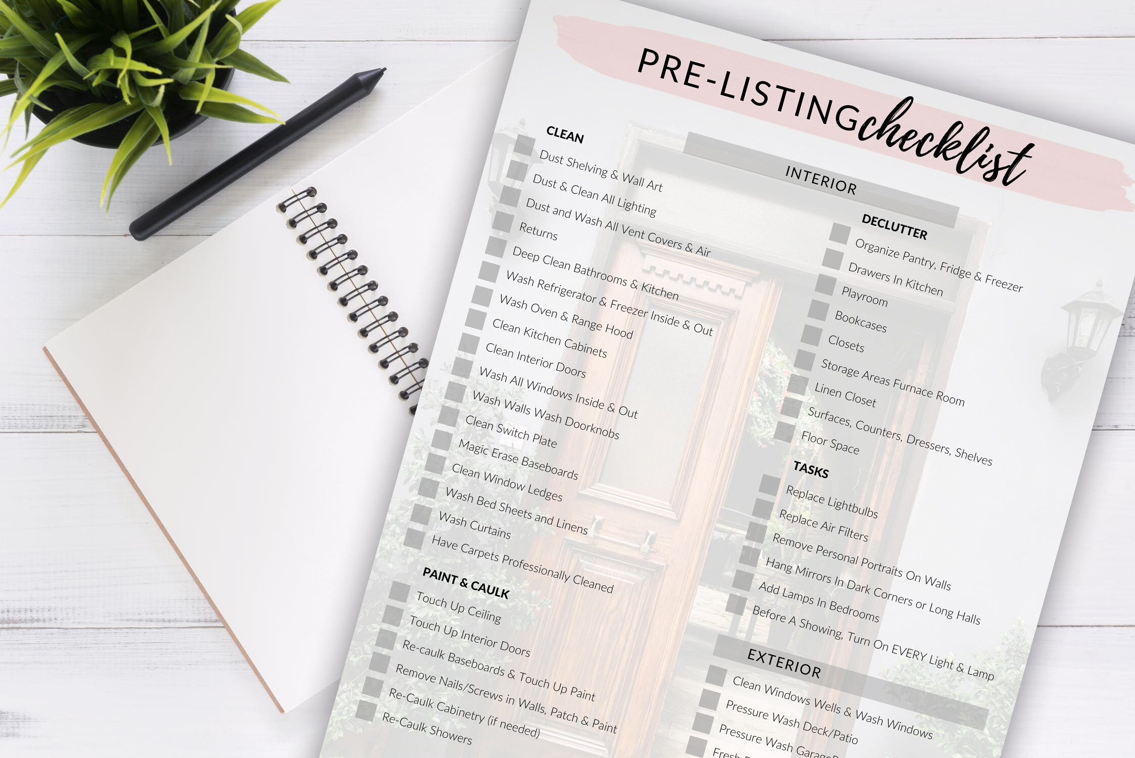 Real Estate Home Selling Checklist Printable Pre Listing