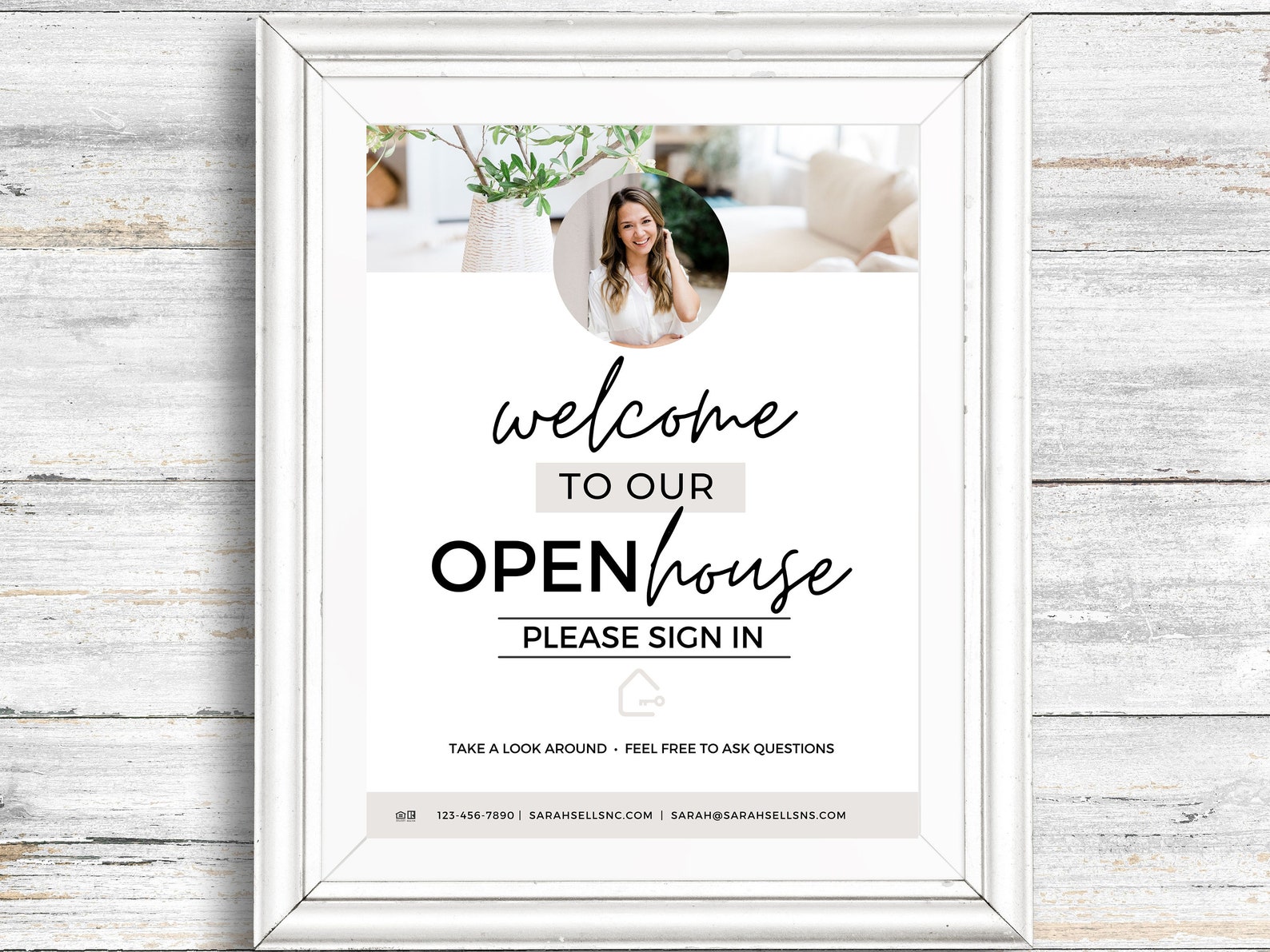 Printable Open House Welcome Sign, Real Estate Marketing, Open House ...