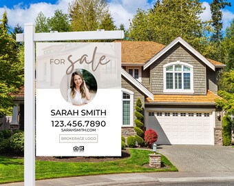 Minimalist Real Estate Sign, for Sale, Listing Yard Sign, Custom for ...