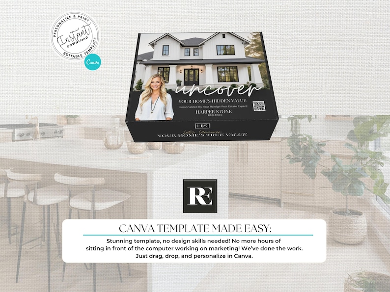CMA Kit Box Canva Template, Real Estate Marketing, Realtor Canva Box ...