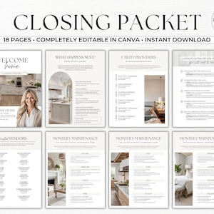 Real Estate Closing Packet Template | New Home Buyer Guide | Canva ...