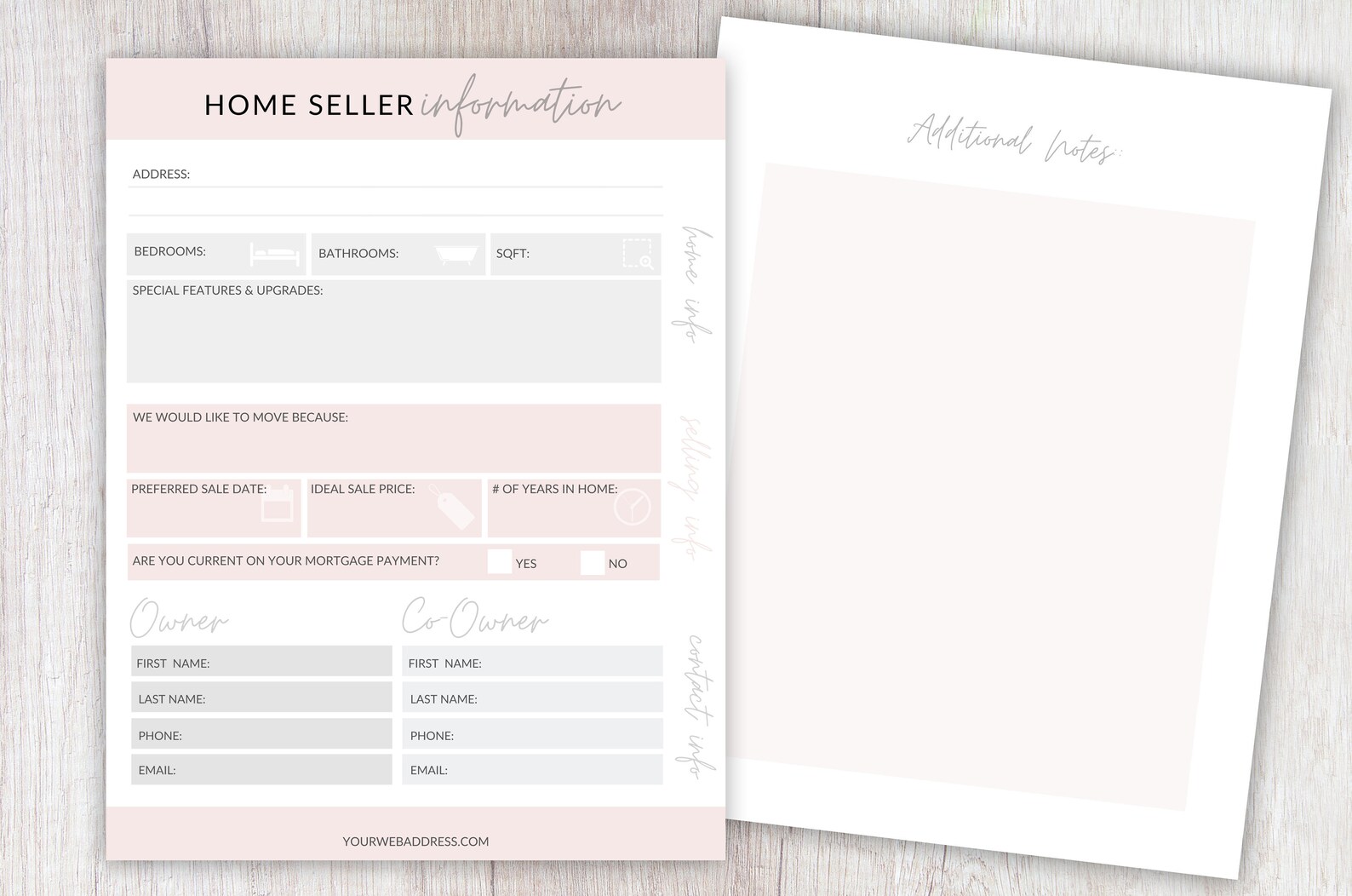 Real Estate Home Seller Workbook Seller Questionnaire Real | Etsy