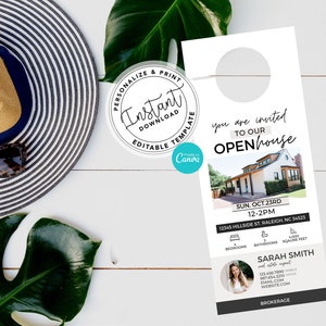 Open House Door Hanger, Real Estate Marketing, Open House Invite ...