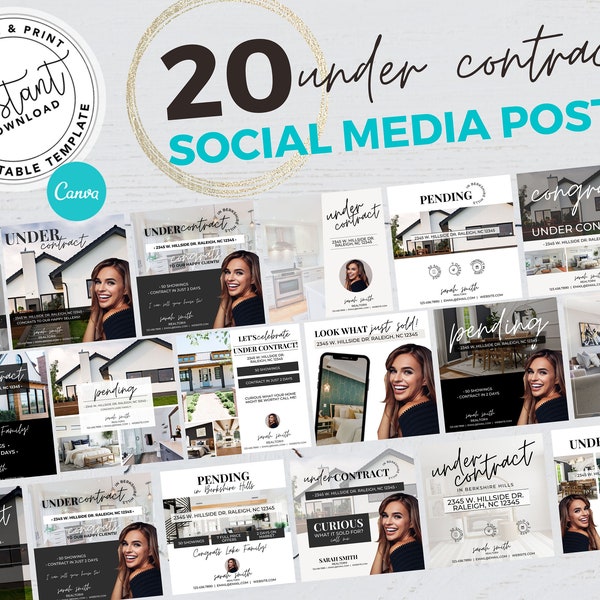 Realtor Under Contract Social Media Post - Etsy