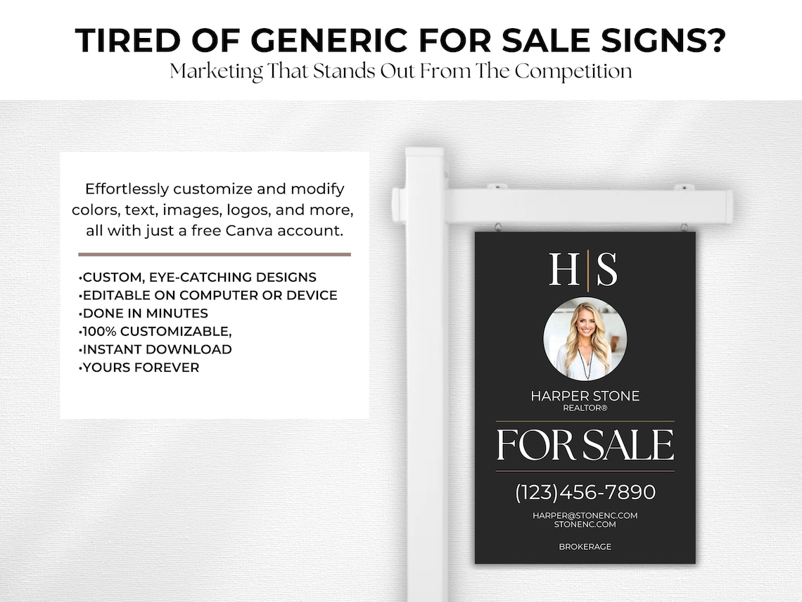 Luxury Real Estate Yard Sign Template, Free Sign Rider Designs ...